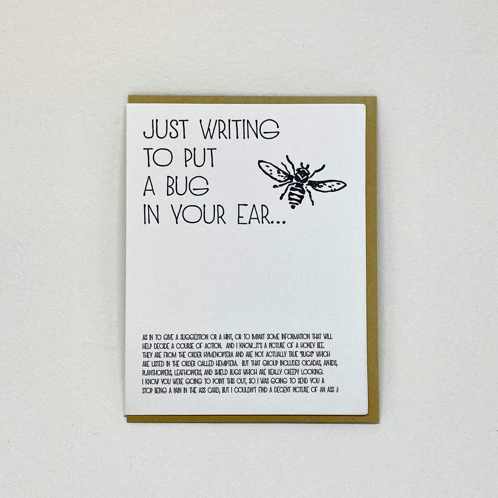 A Bug in your Ear... – Big Wheel Press